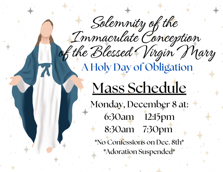 Solemnity of the Immaculate Conception of the Blessed Virgin Mary ...